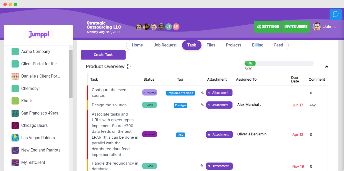 Jumppl, Team and Client Management Platform